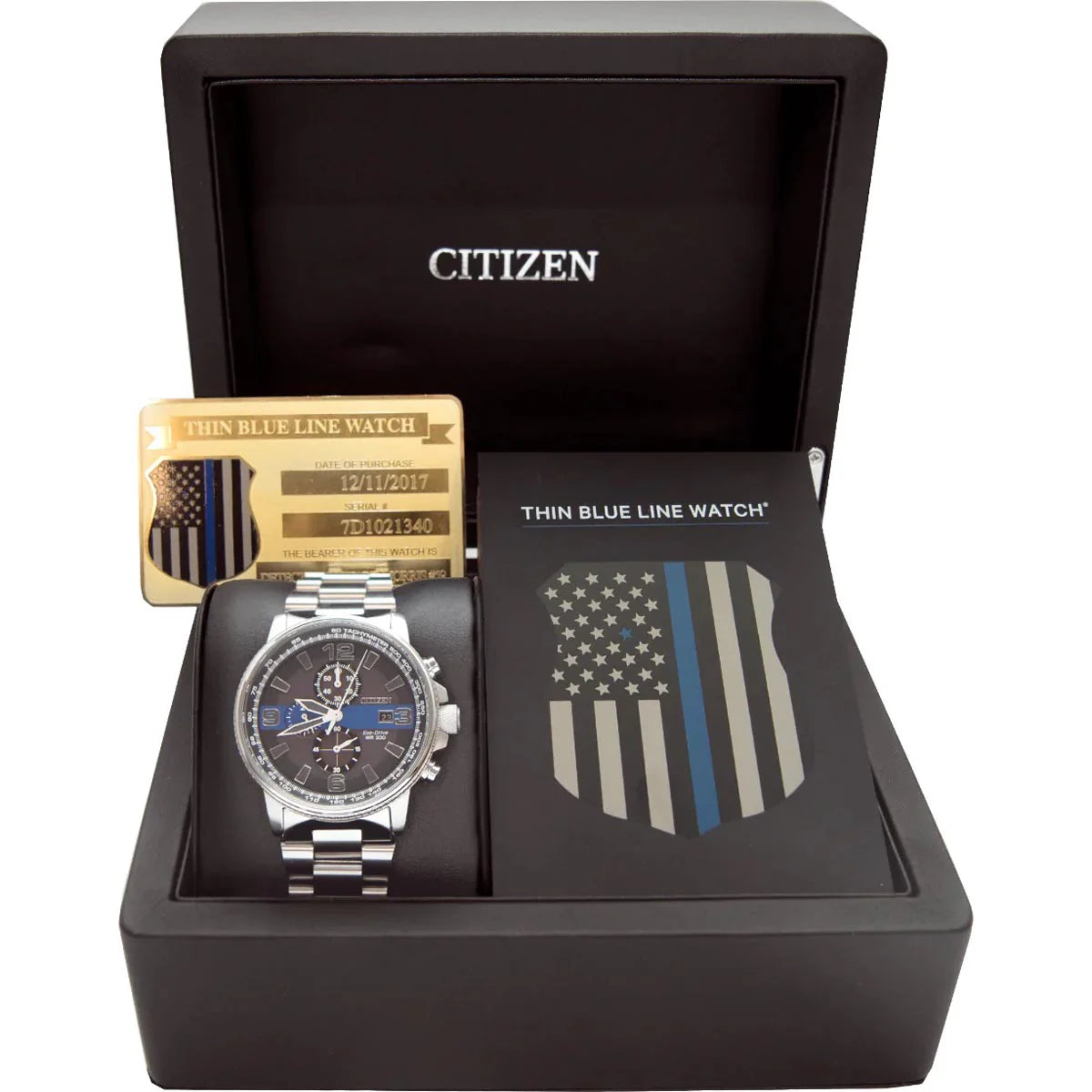 Citizen Men's Thin Blue Line ™ Watch Chronograph 200M WR Eco Drive – G ...