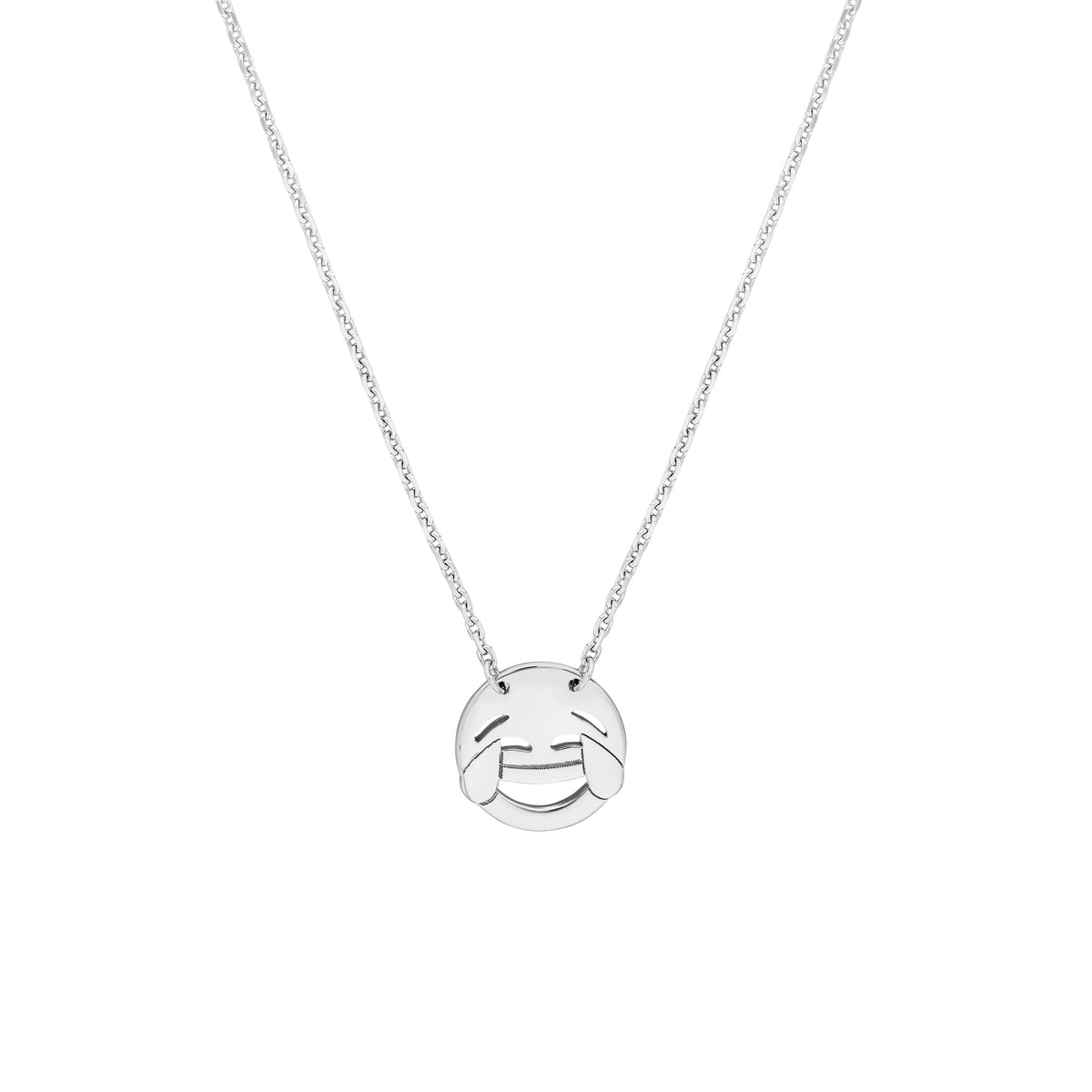 Sterling Silver Laughing Emoji Adjustable Necklace – G&H Jewelers ...