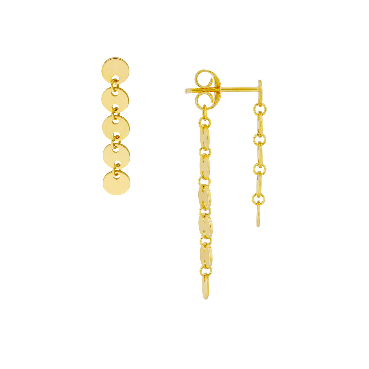 Front and Back Mini Disc Dangle Earrings – G&H Jewelers & Gemologists