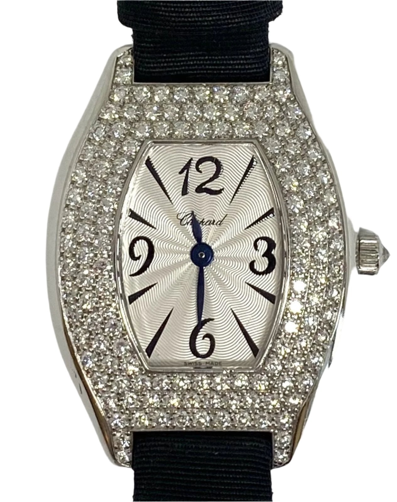 Chopard Tonneau 1.69cttw Diamond Watch in 18k White Gold – G&H Jewelers ...